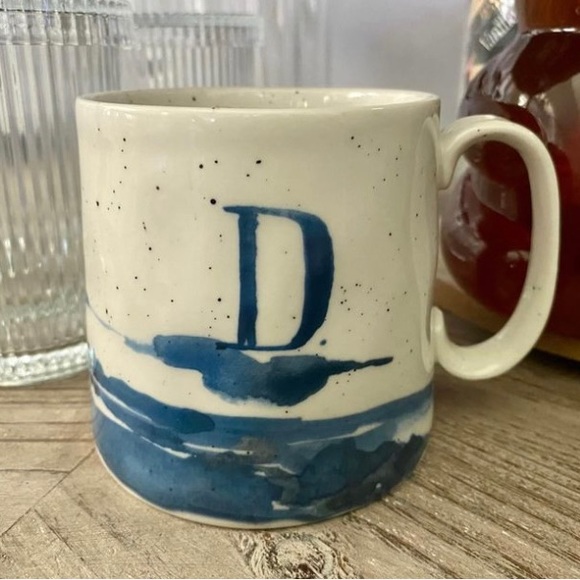 Anthropologie | Dining | Anthroplogie Buoyant Letter D Stoneware Mug ...